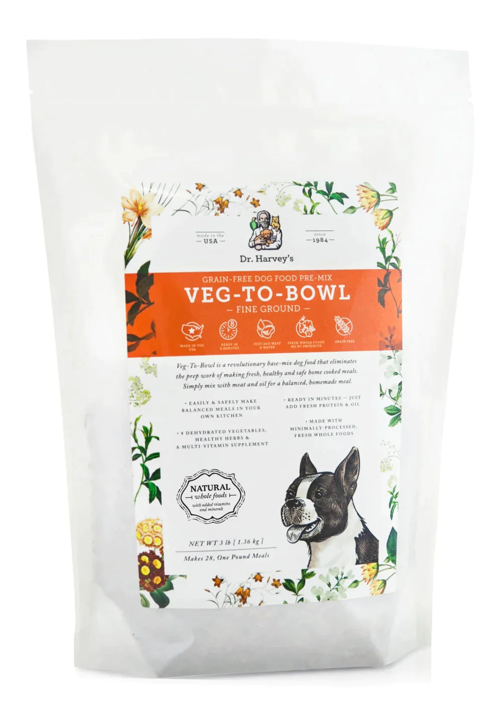 Dr. Harvey's Veg-to-Bowl Fine Ground Grain-Free Pre-Mix Dog Food ...